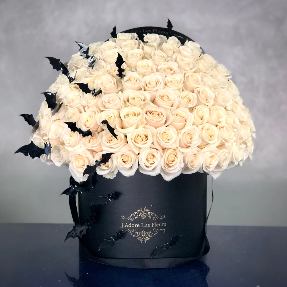 White Rose Box With Bats - JLF Los Angeles