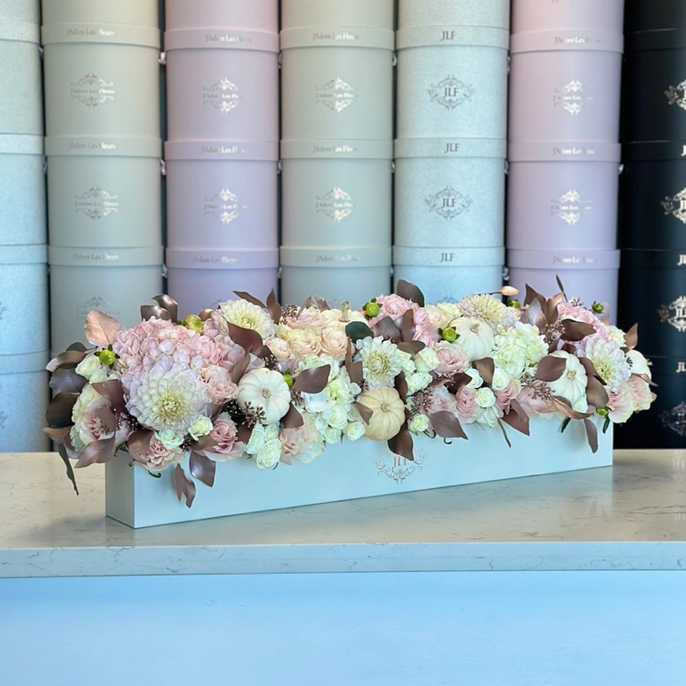 Pink Petal Perfection with Autumn Touch - JLF Florist