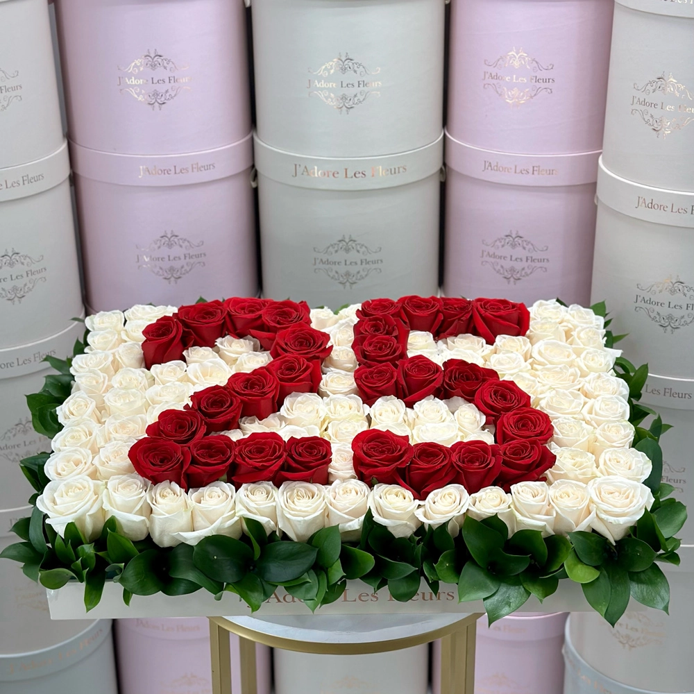 Initials with Roses - JLF Florist